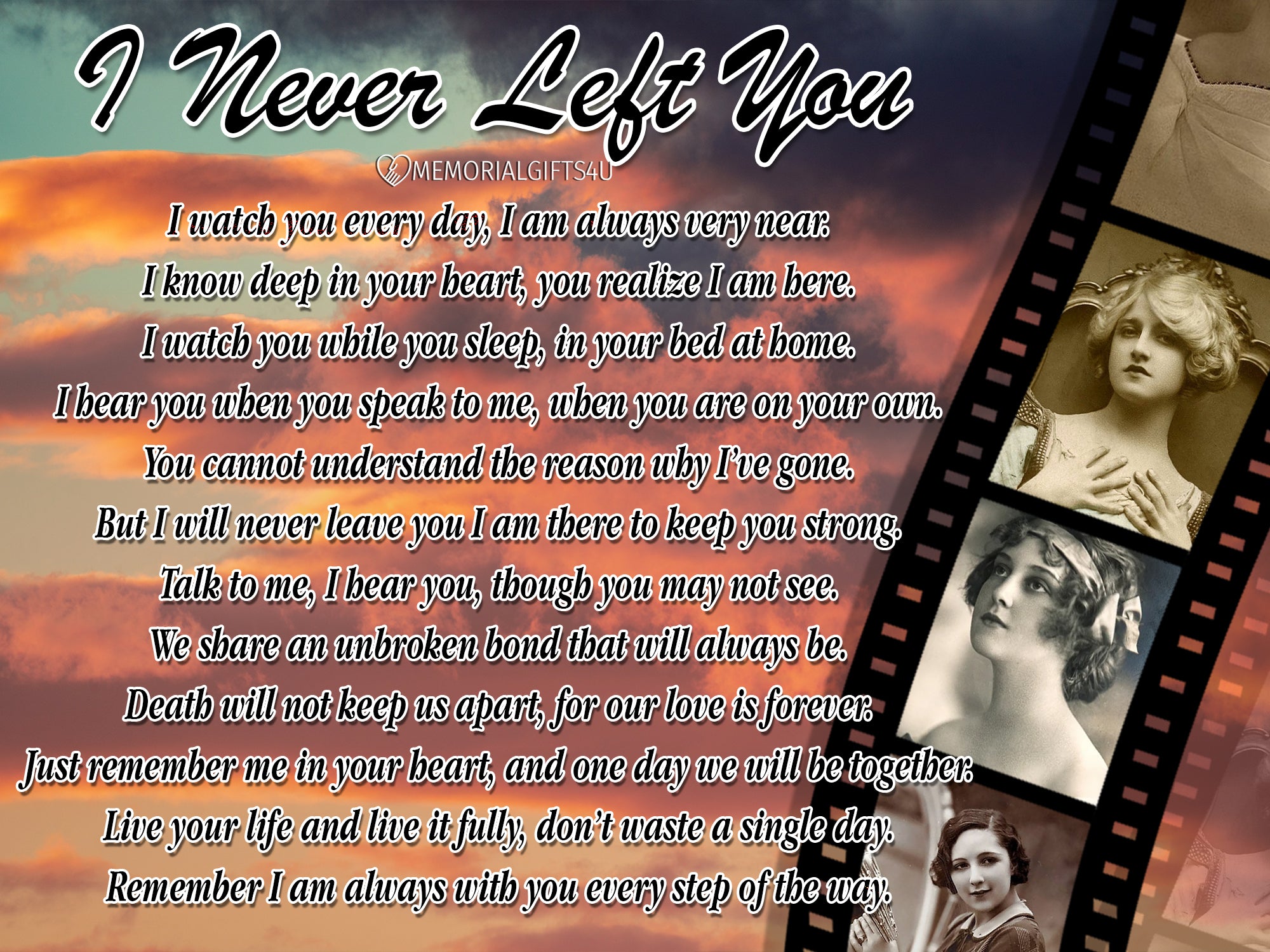 I Never Left You Funeral Poem: A Timeless Comfort for Grieving Hearts ...